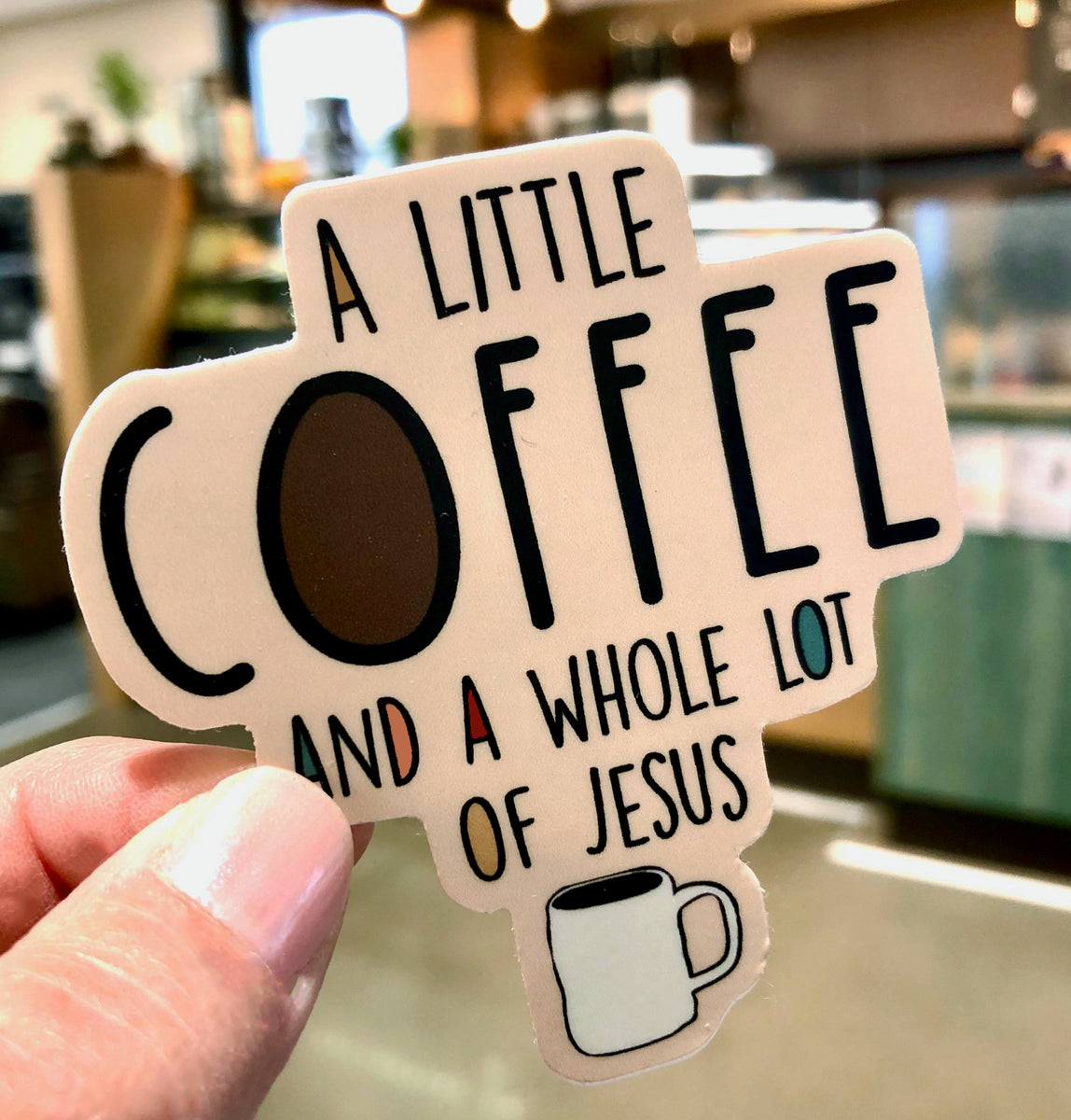 Coffee And Jesus Sticker – Scenic Route Design Co.